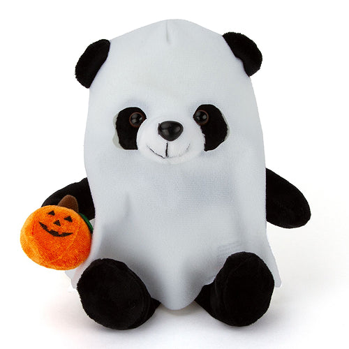 Panda Stuffed Animal in Glow In The Dark Ghost Outfit | Plushland