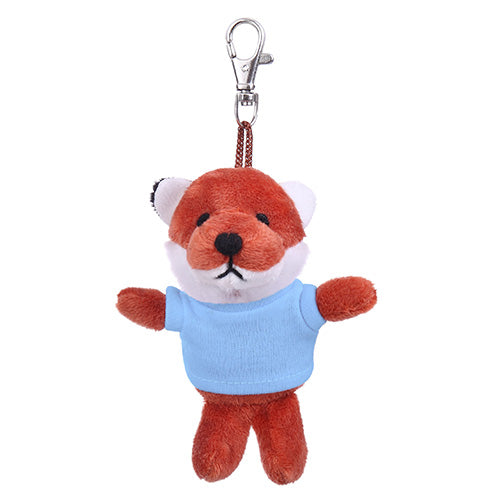 Plushland Soft Plush Fox Keychain with Tee – Fox Keychain